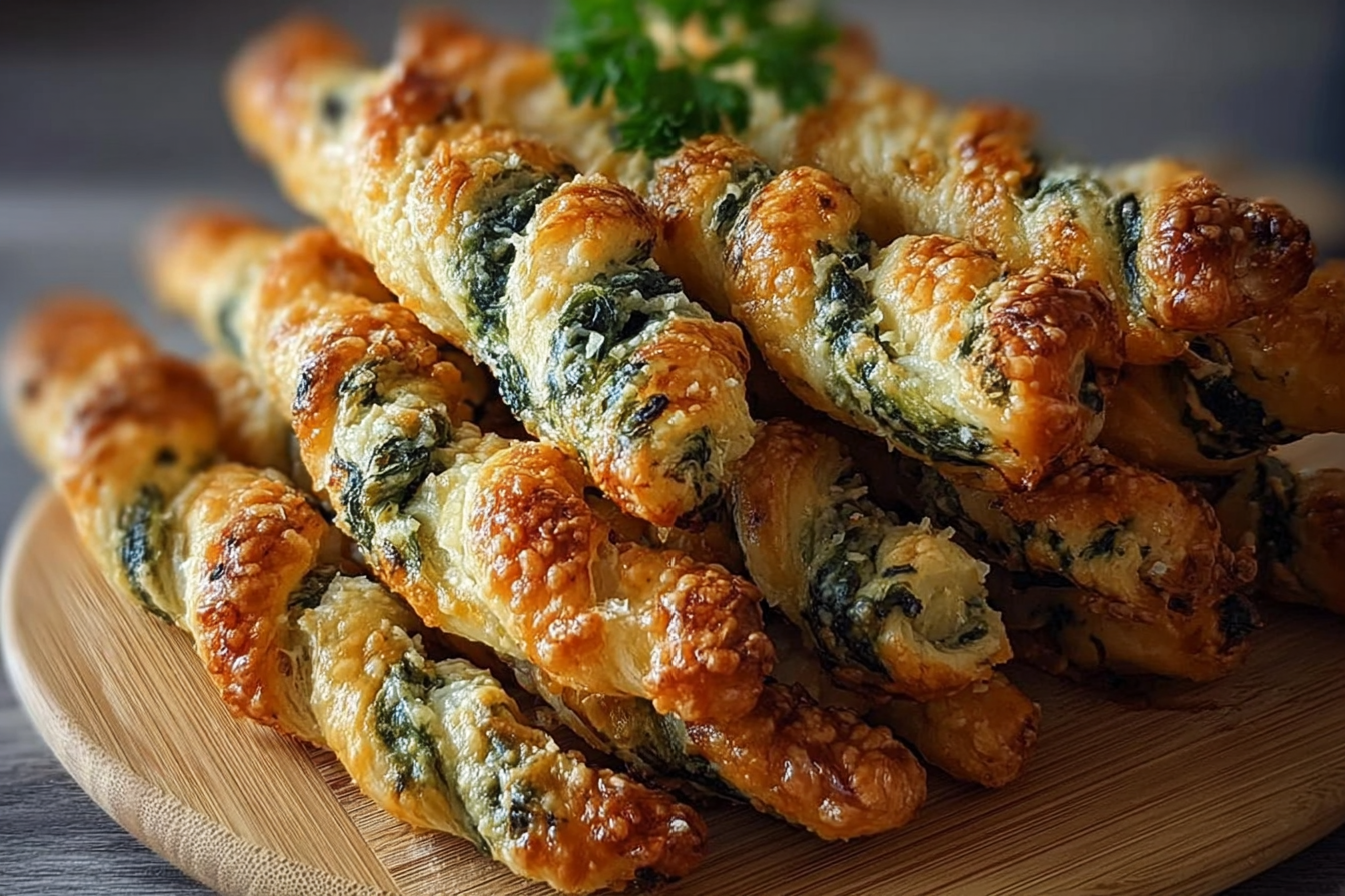 Parmesan Spinach Cheese Twists Recipe For Savory Snack