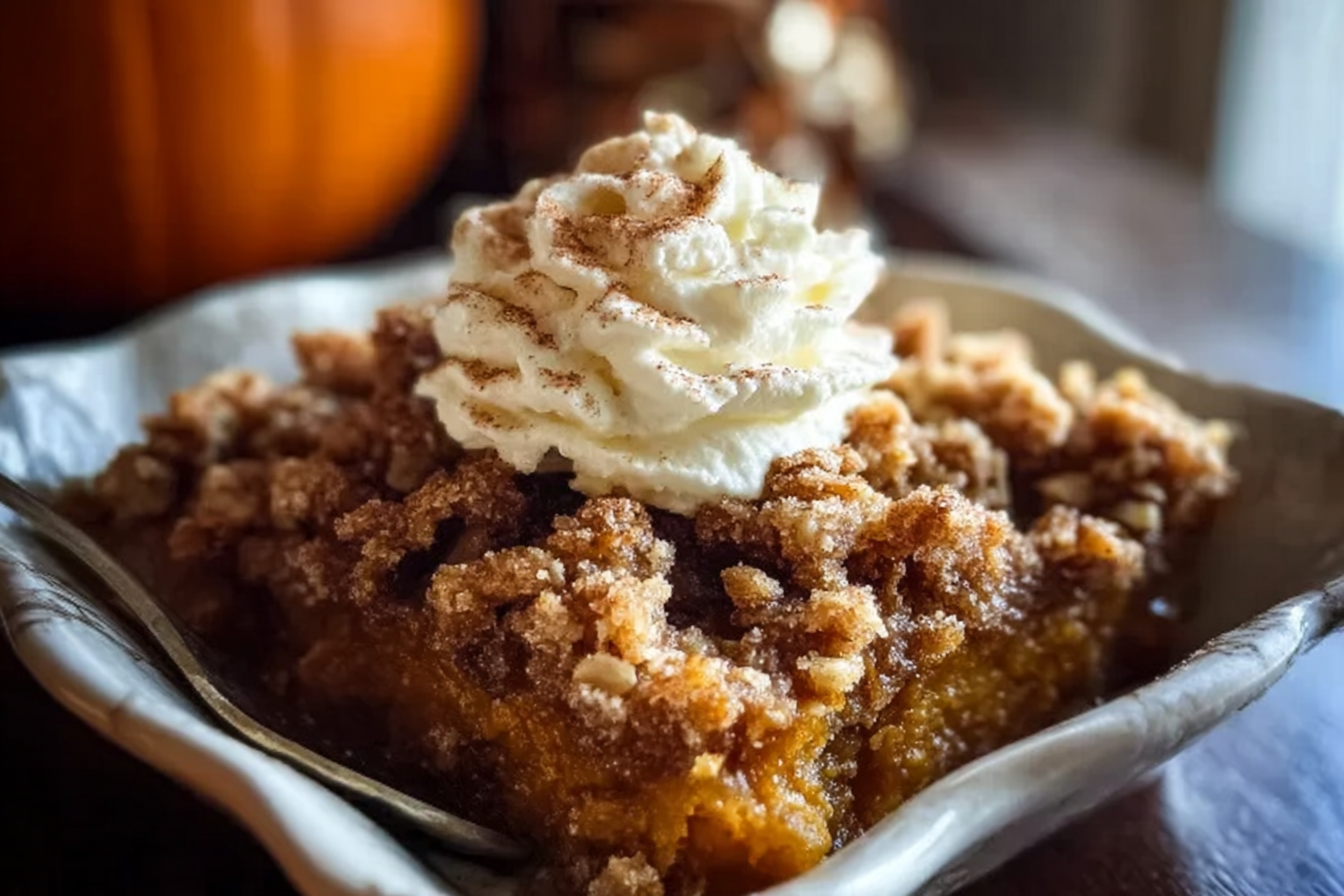 Pumpkin Pie Crisp Recipe With Spiced Topping And Easy Prep